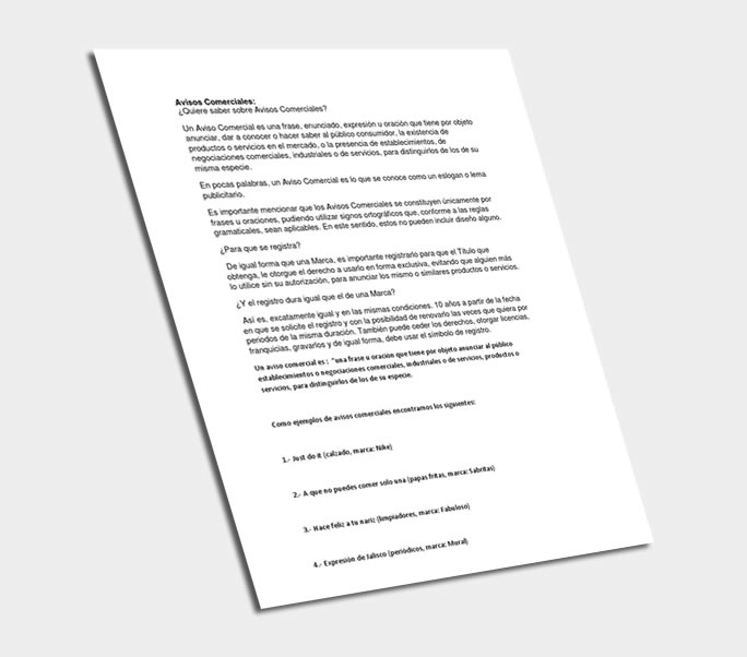 Aviso Comercial – Marca IMPI